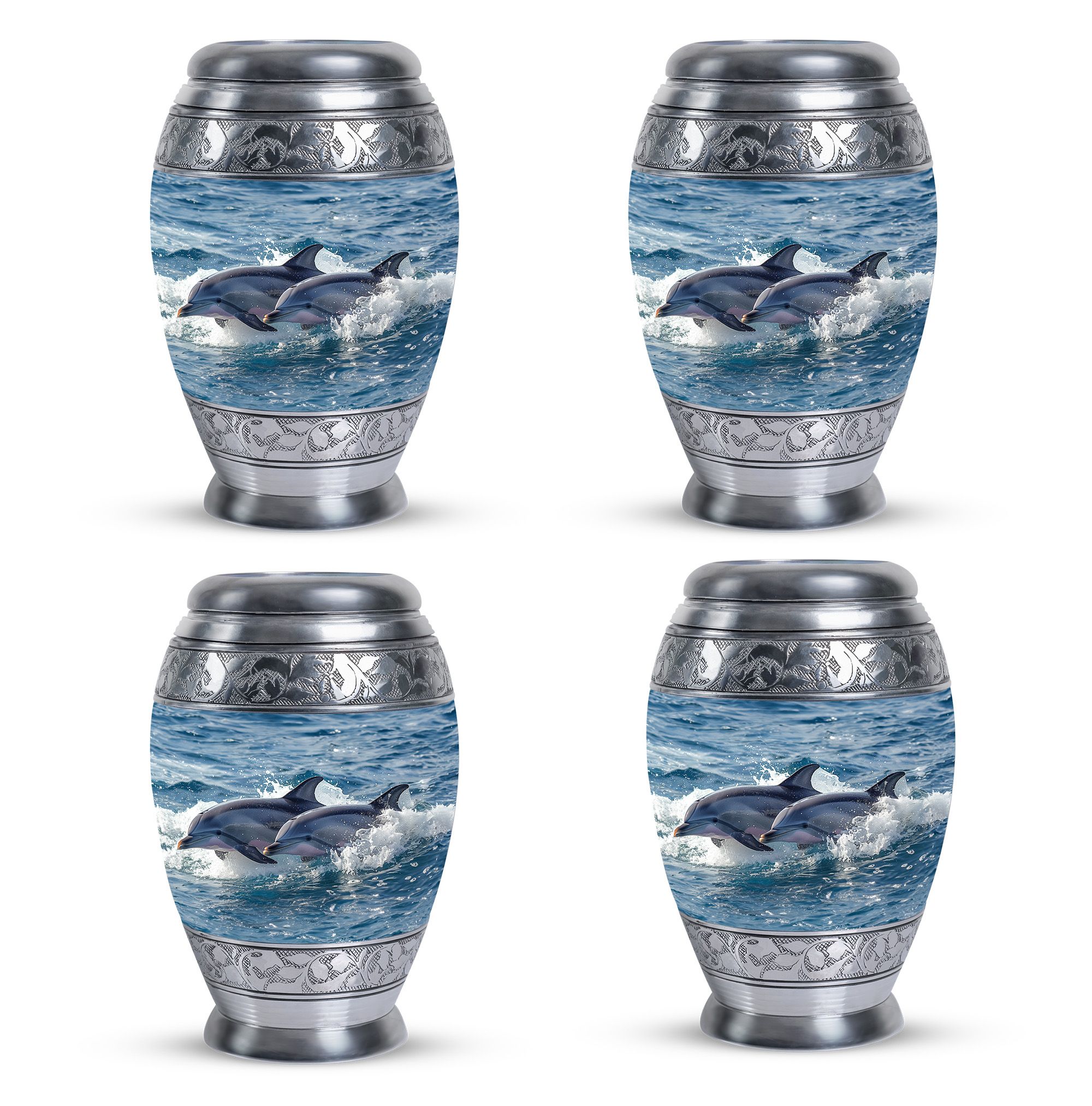 Dolphin Duo Cremation Urns For Ashes For Men - Small Memorial For Ashes ...