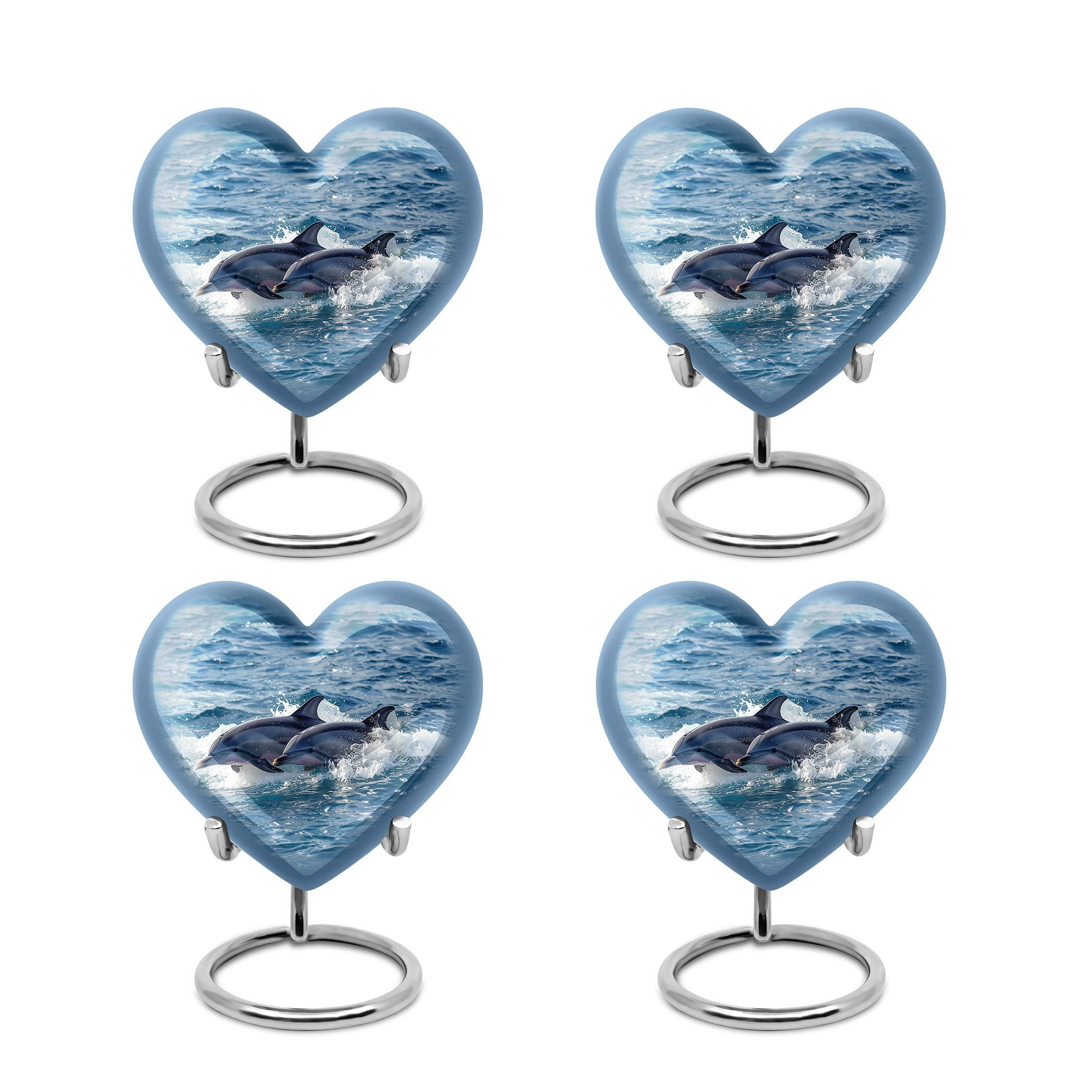 Dolphin Duo Cremation Urns For Ashes For Men - Heart Memorial For Ashes - Urn For Ashes For ...