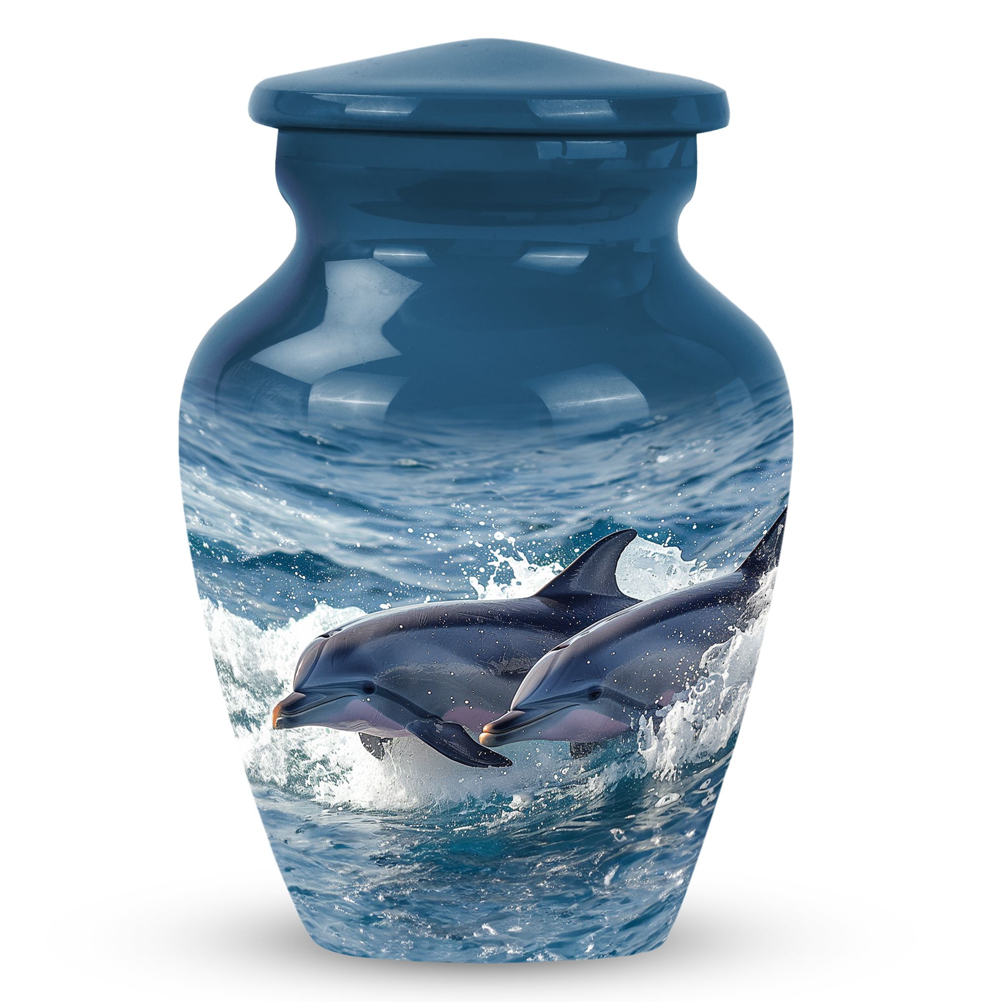 Dolphin Duo Dynamics - Mini Urns For Ashes - Companion Urn for Two - Burial Urns For Human Ashes ...