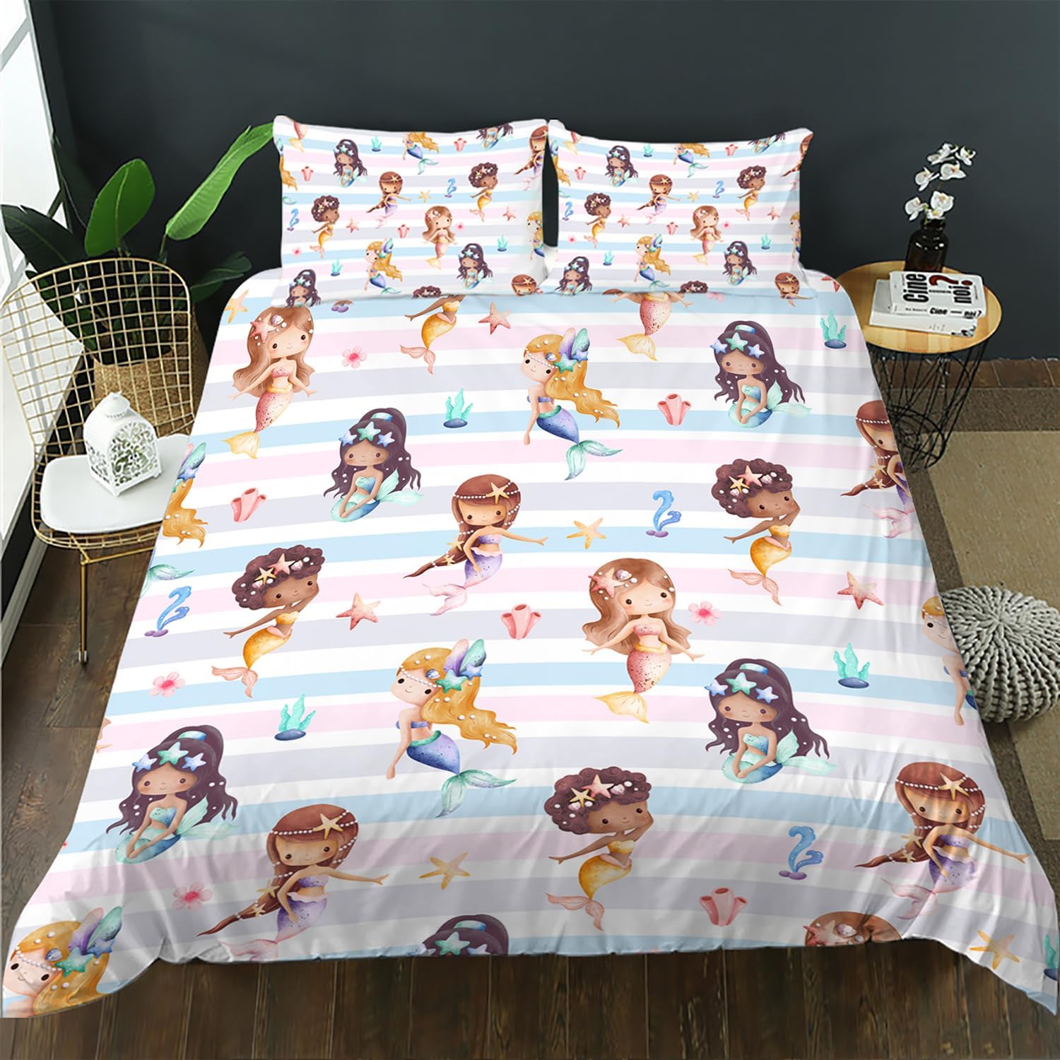 Dolphin Duvet Cover Set Twin Size Kawaii Jumping Dolphin Bedding Set ...