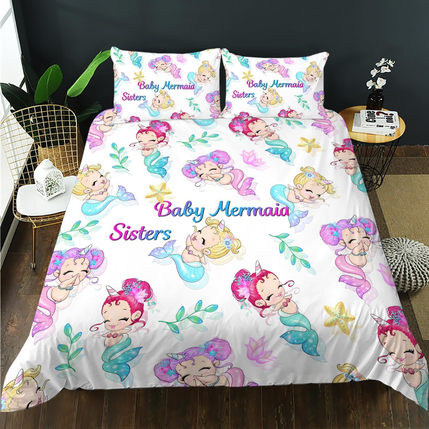 Dolphin Duvet Cover Set Twin Size Kawaii Jumping Dolphin Bedding Set ...