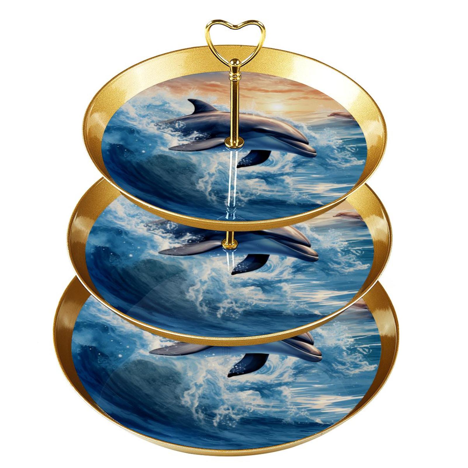 Dolphin Elegant Plastic Discs Jewelry Necklace Stand with Iron Pillars ...