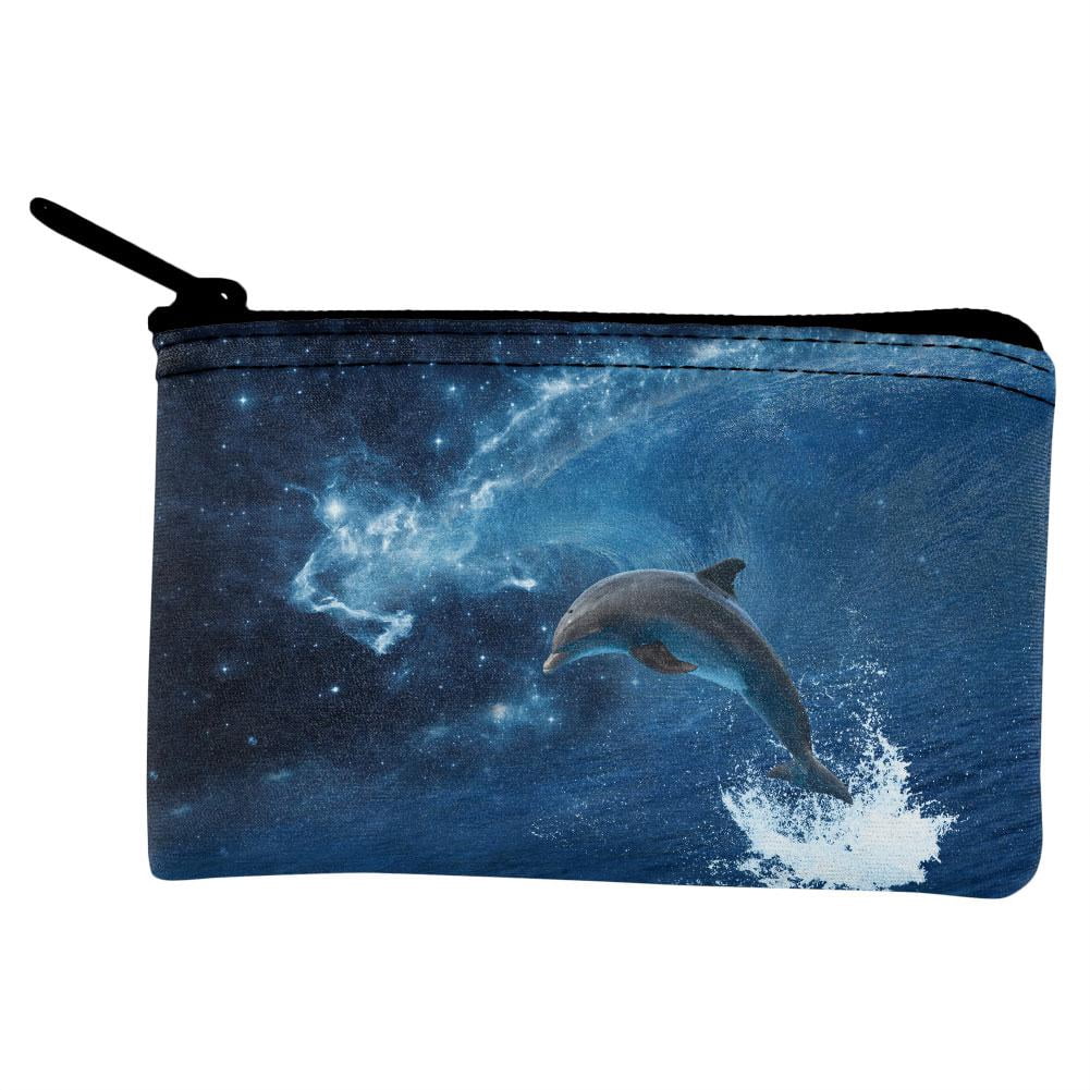 Dolphin IN SPACE Galaxy Ocean Wave Coin Purse - Walmart.com