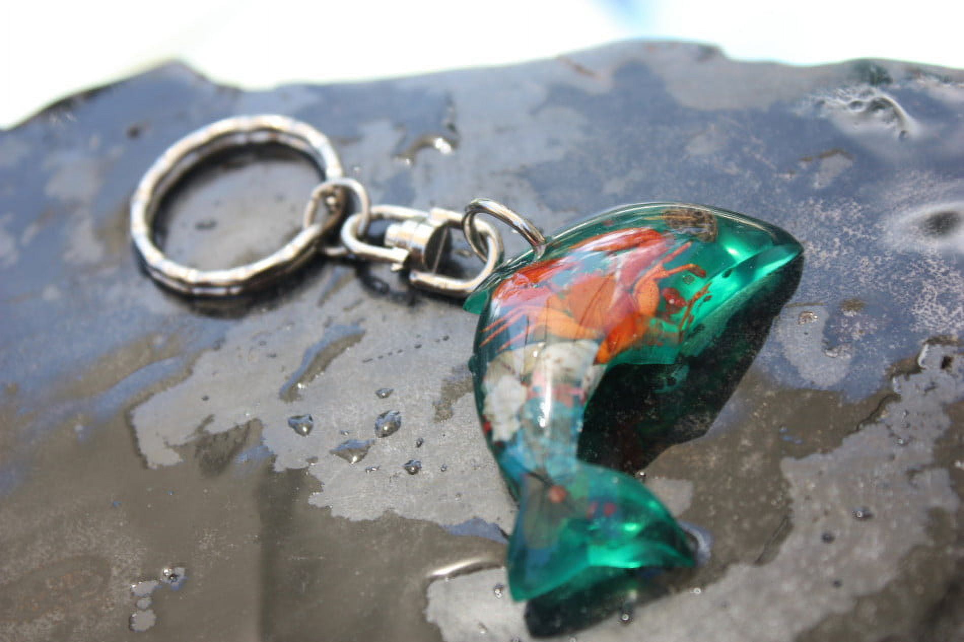Dolphin Keychain w/ Inlay Sea Life - Green - Walmart.com