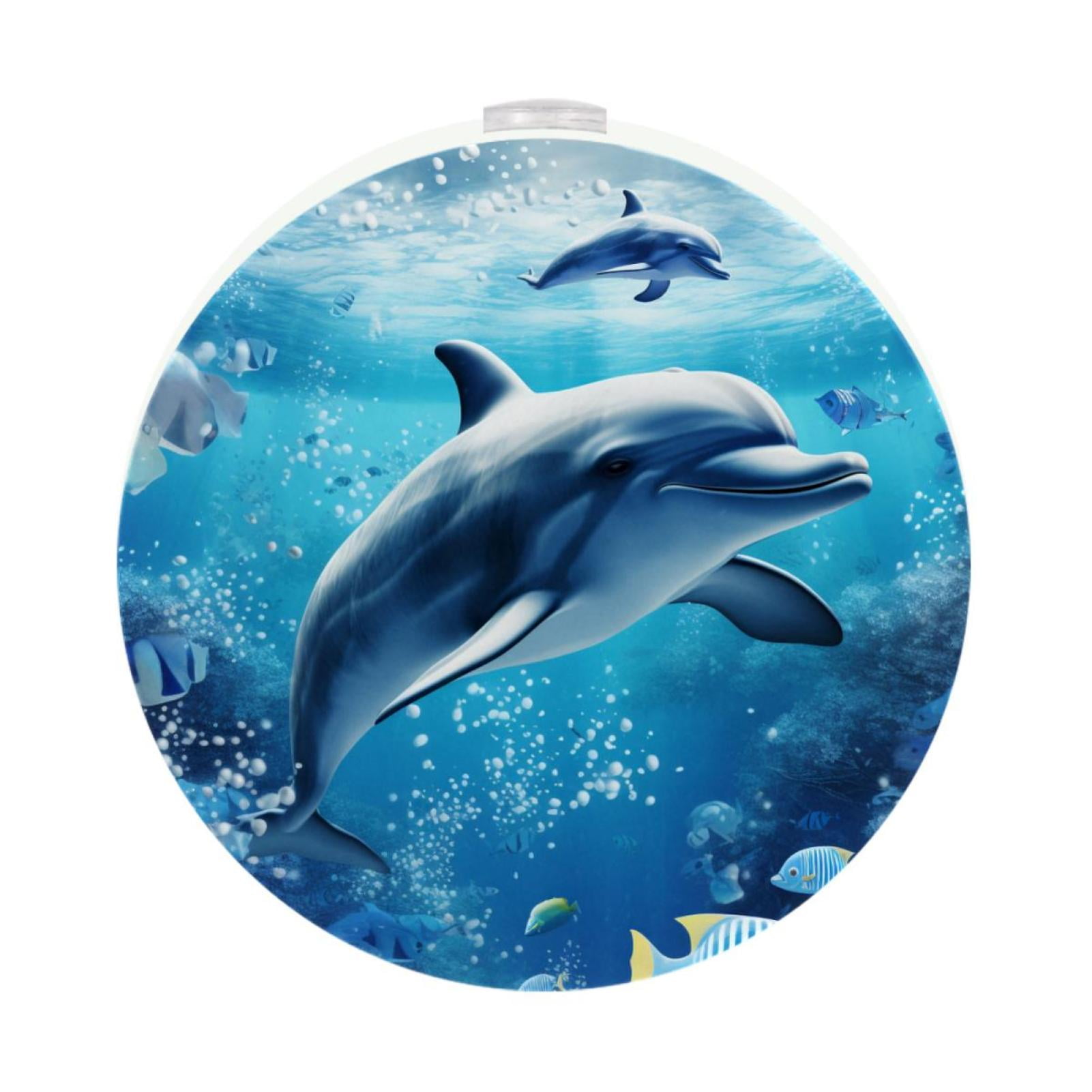 Dolphin LED Circular Night Light - Two Pack, Induction Light Control ...