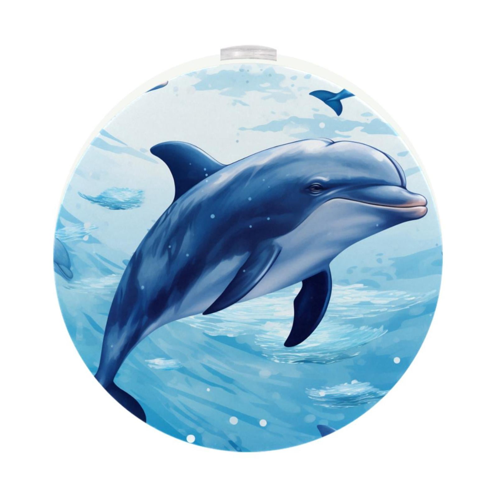 Dolphin LED Night Light - Set of 2, Built-in Induction Light Control ...