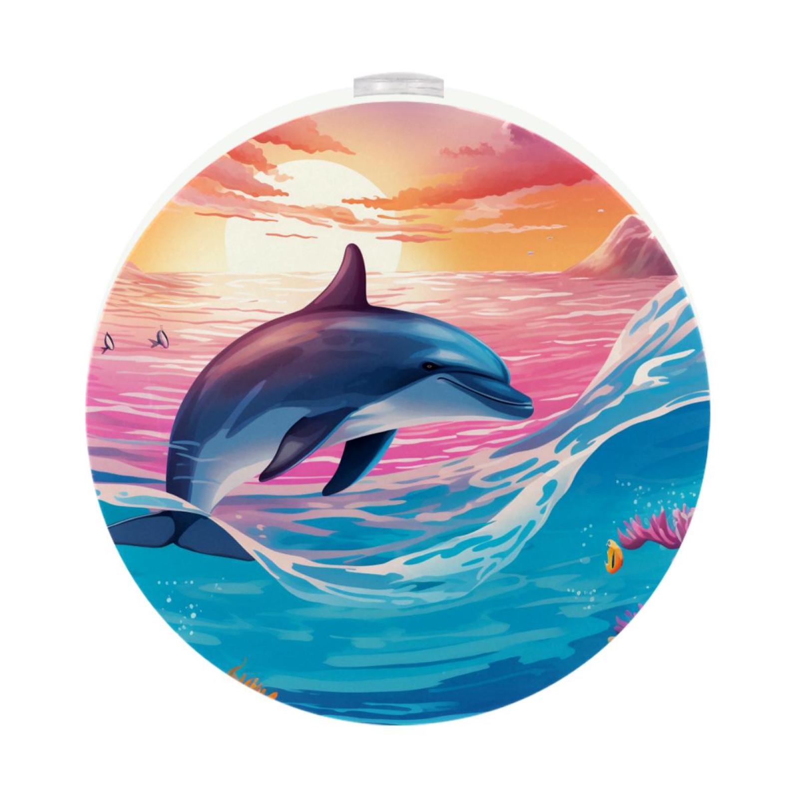 Dolphin LED Night Lights Set of 2 - Smart Induction Control, ABS Material - Walmart.com