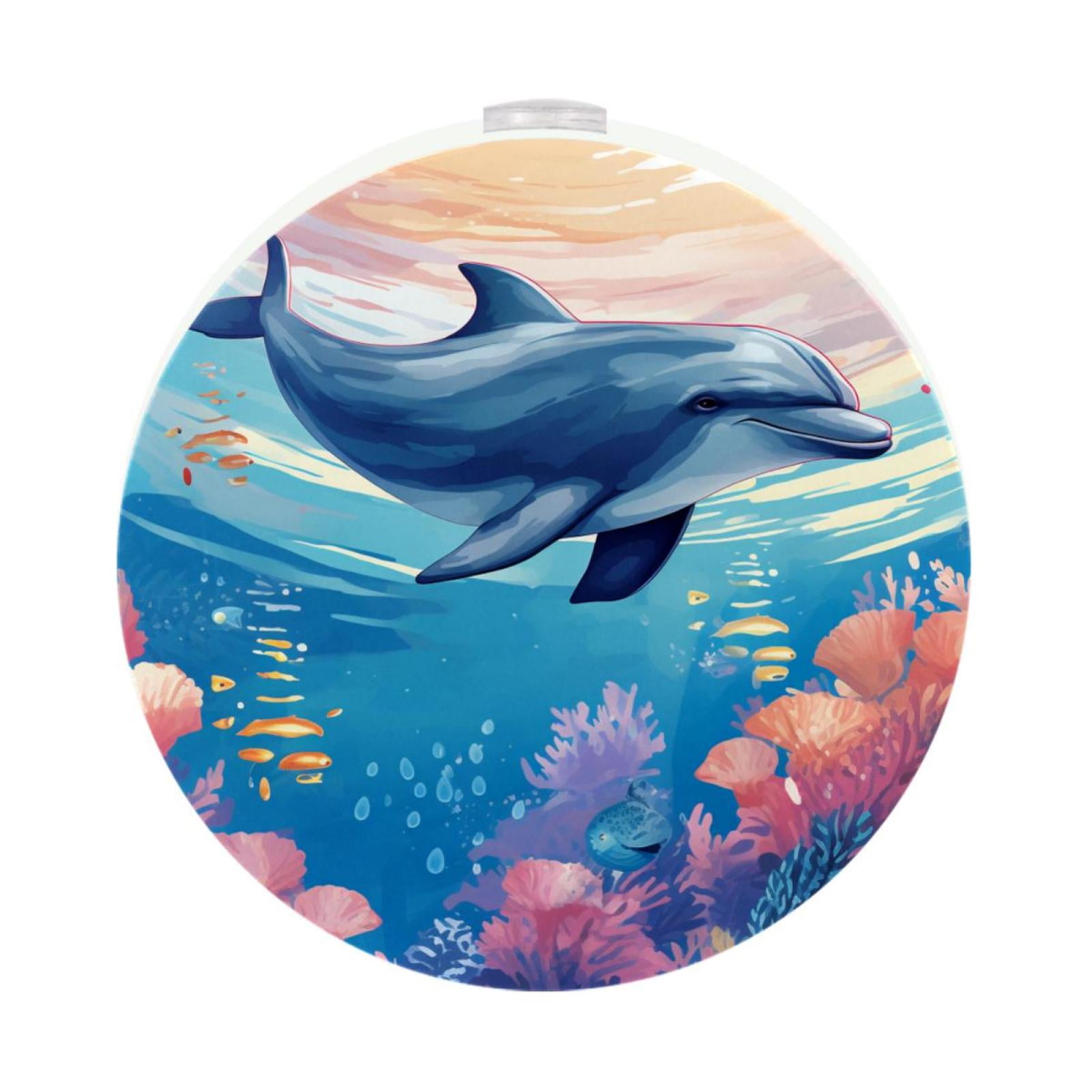 Dolphin LED Night Lights - Set of 2 Wall Night Lights for Room ...