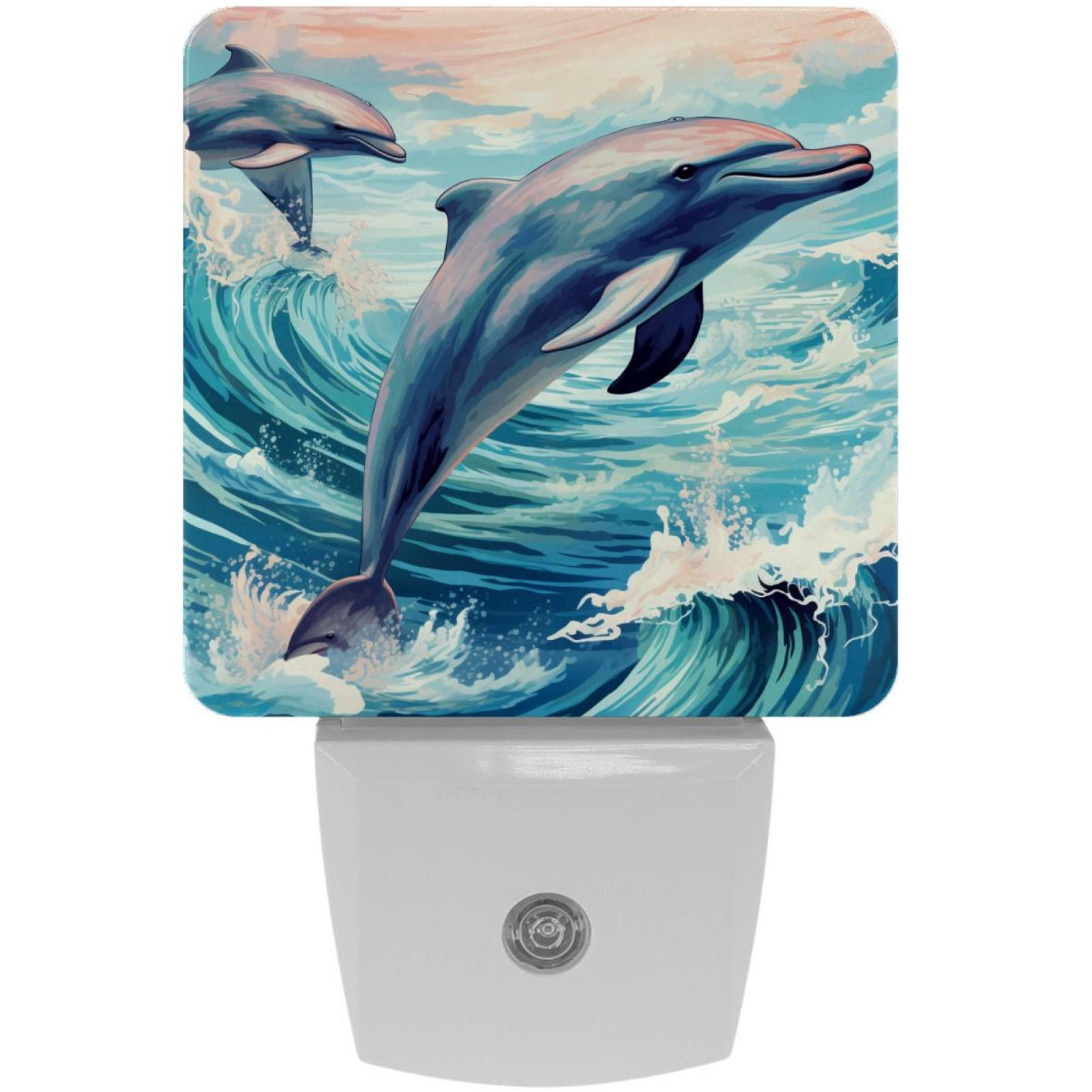 Dolphin LED Square Night Lights - Bright and Compact Bedroom or ...