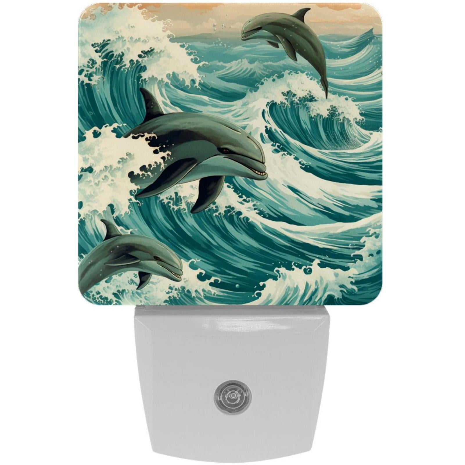 Dolphin LED Square Night Lights - Energy Efficient Plug-in Wall Lamp ...