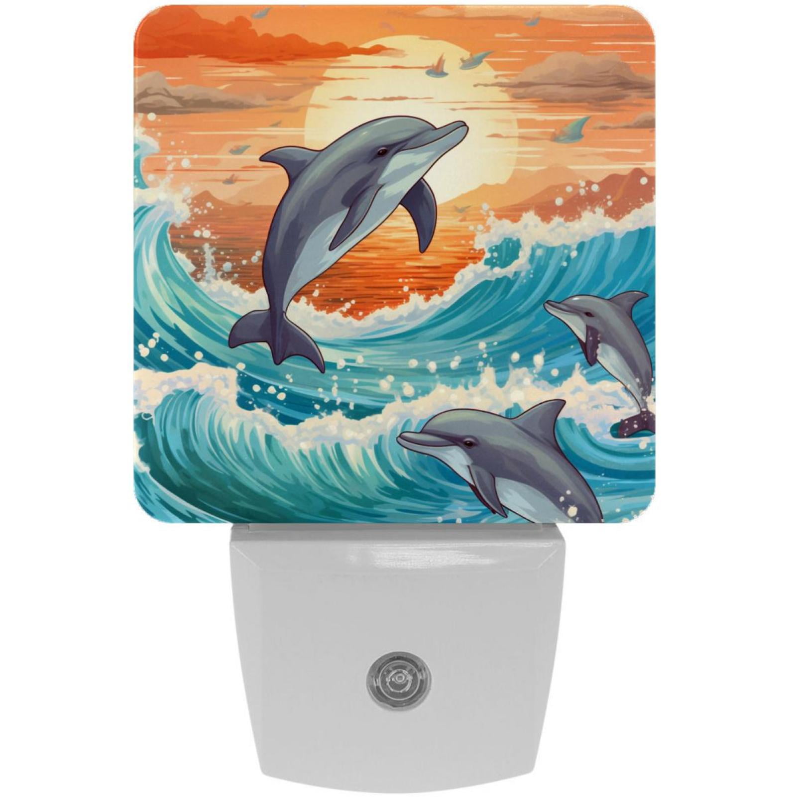 Dolphin LED Square Night Lights- Modern and Energy Efficient Bedside ...