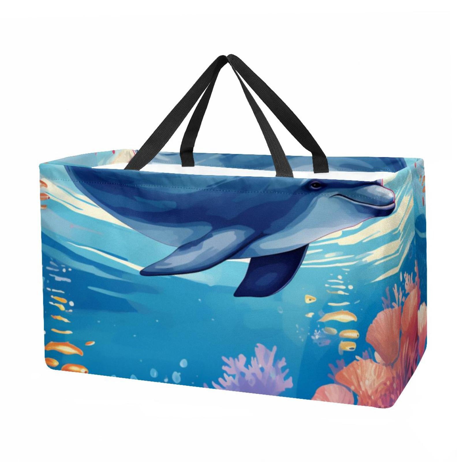 Dolphin Large Capacity Reusable Foldable Cube Organizer with Oxford ...