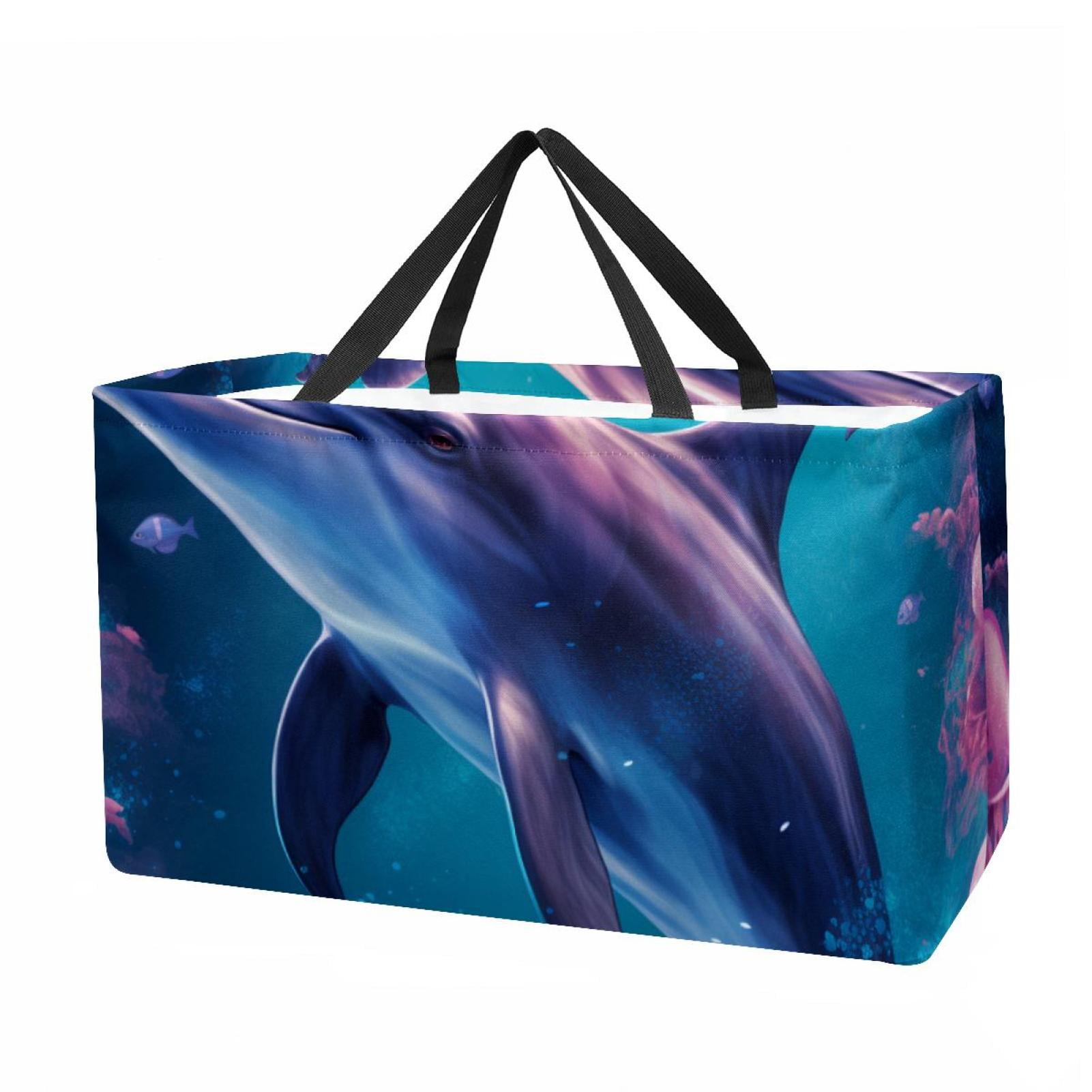 Dolphin Large Capacity Reusable Foldable Decorative Box Storage Bin ...