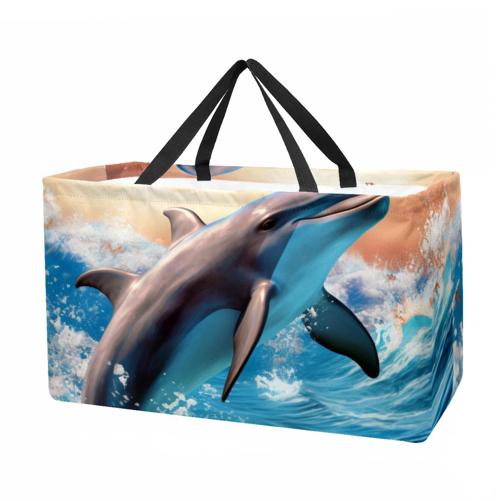 Dolphin Large Capacity Reusable Foldable Oxford Cloth Laundry Bag ...