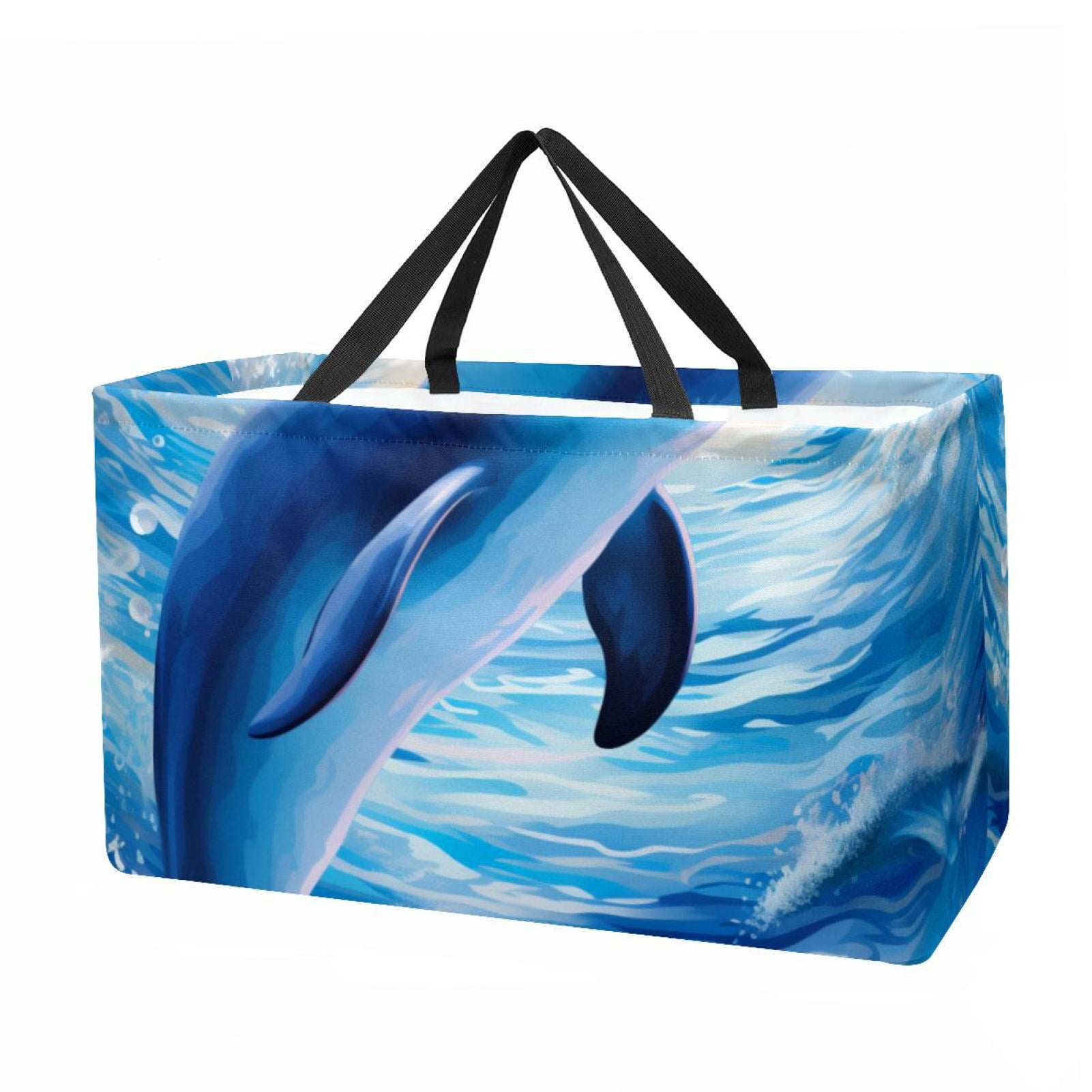 Dolphin Large Capacity Reusable Laundry Bag – Foldable Oxford Cloth ...