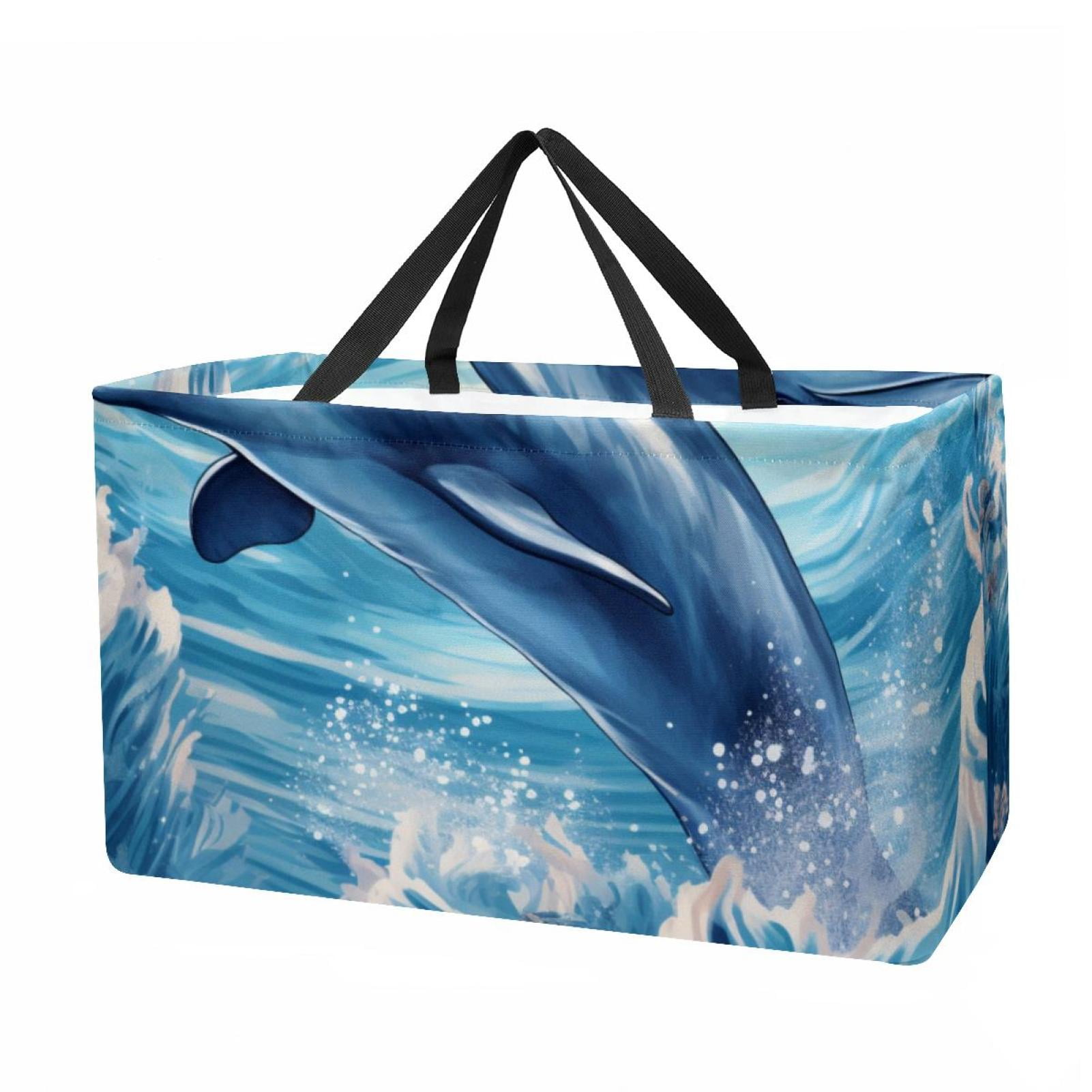 Dolphin Large-capacity Foldable Reusable Shopping Bag: Oxford Cloth ...