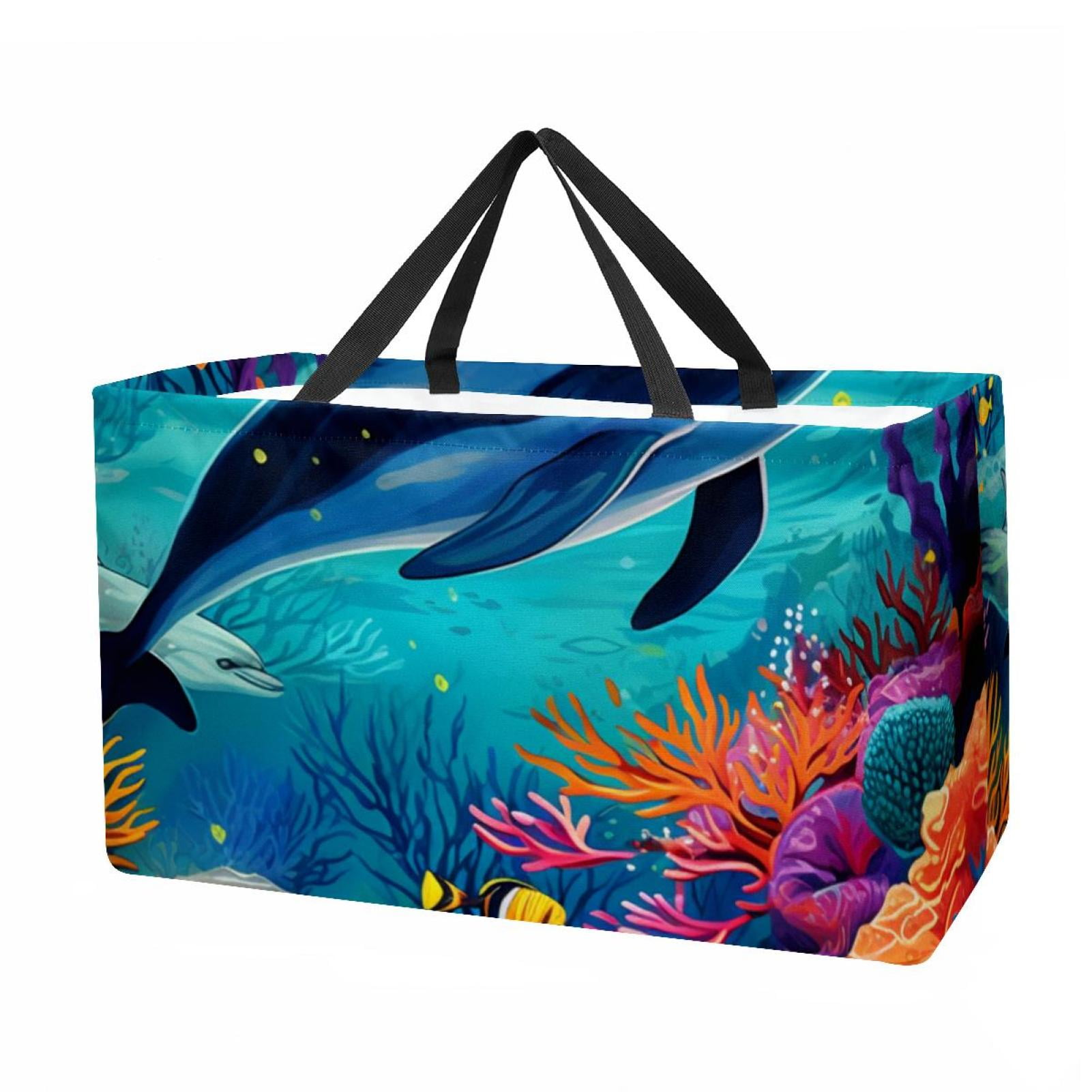 Dolphin Large-capacity Foldable Reusable Shopping Bag: Oxford Cloth ...