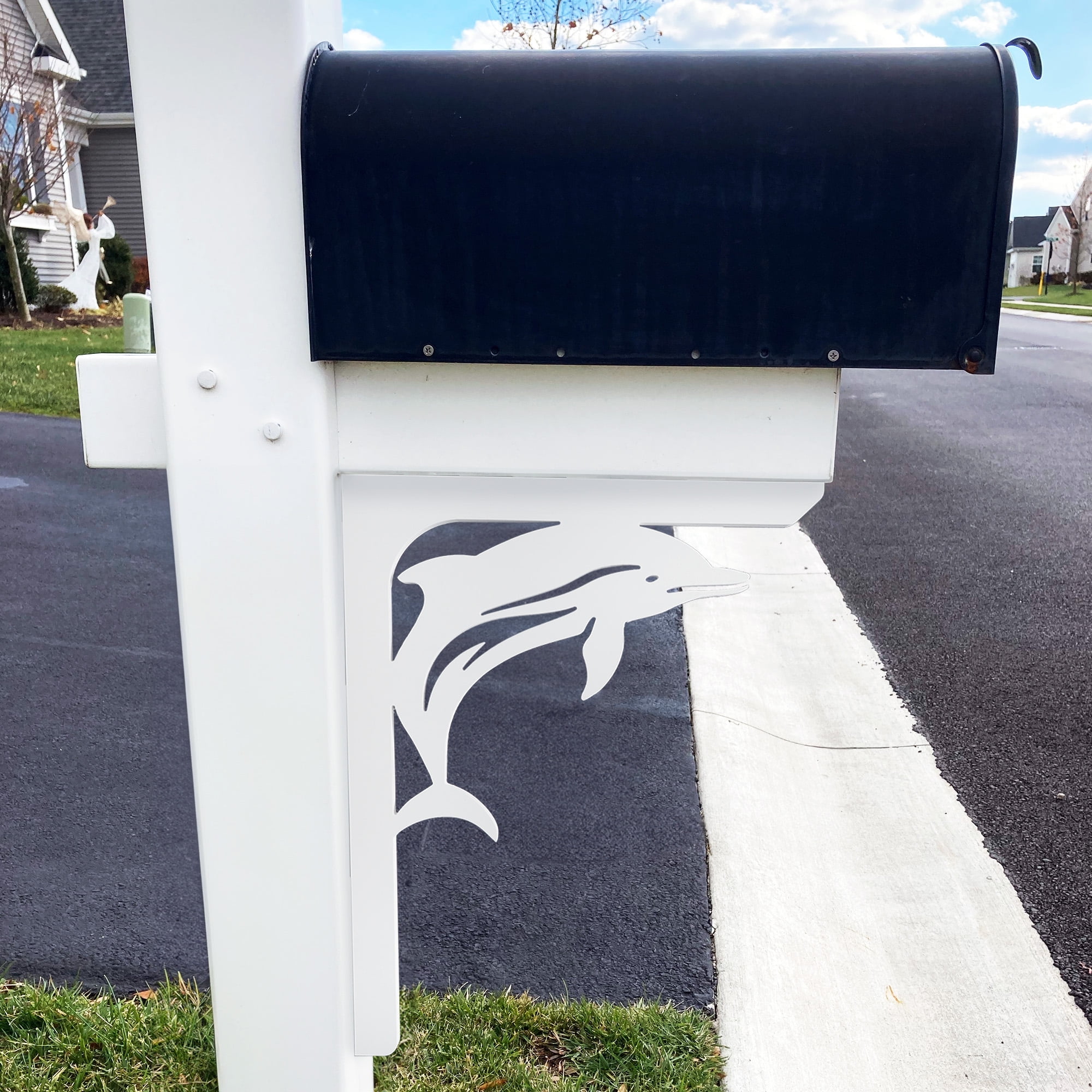 Dolphin Mailbox or Porch Bracket, 21 Inch, Beach Coastal Theme, Mailbox ...