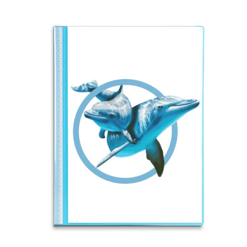 Dolphin Mother-Child Circle Crossing Book Sheet Protectors Portfolio ...