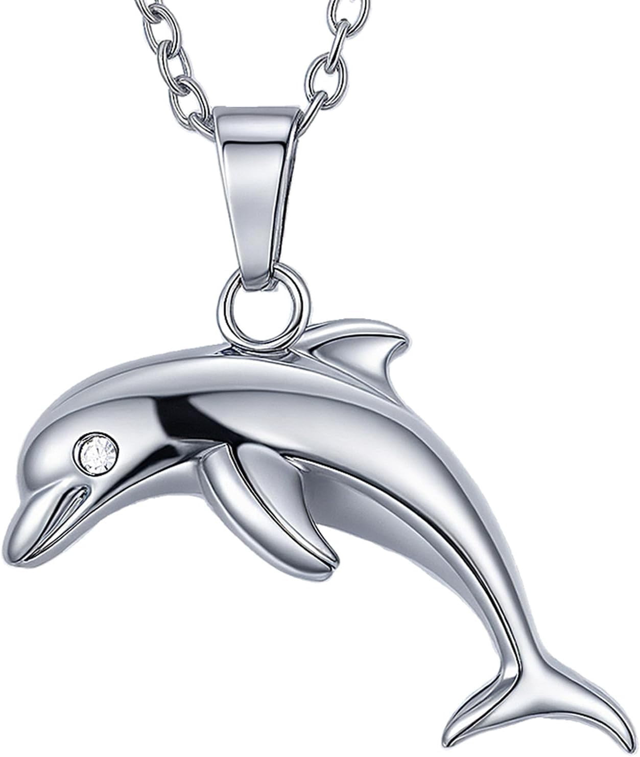 Dolphin Necklace Stainless Steel Ocean Sea Life Pendant for Women[y364 ...