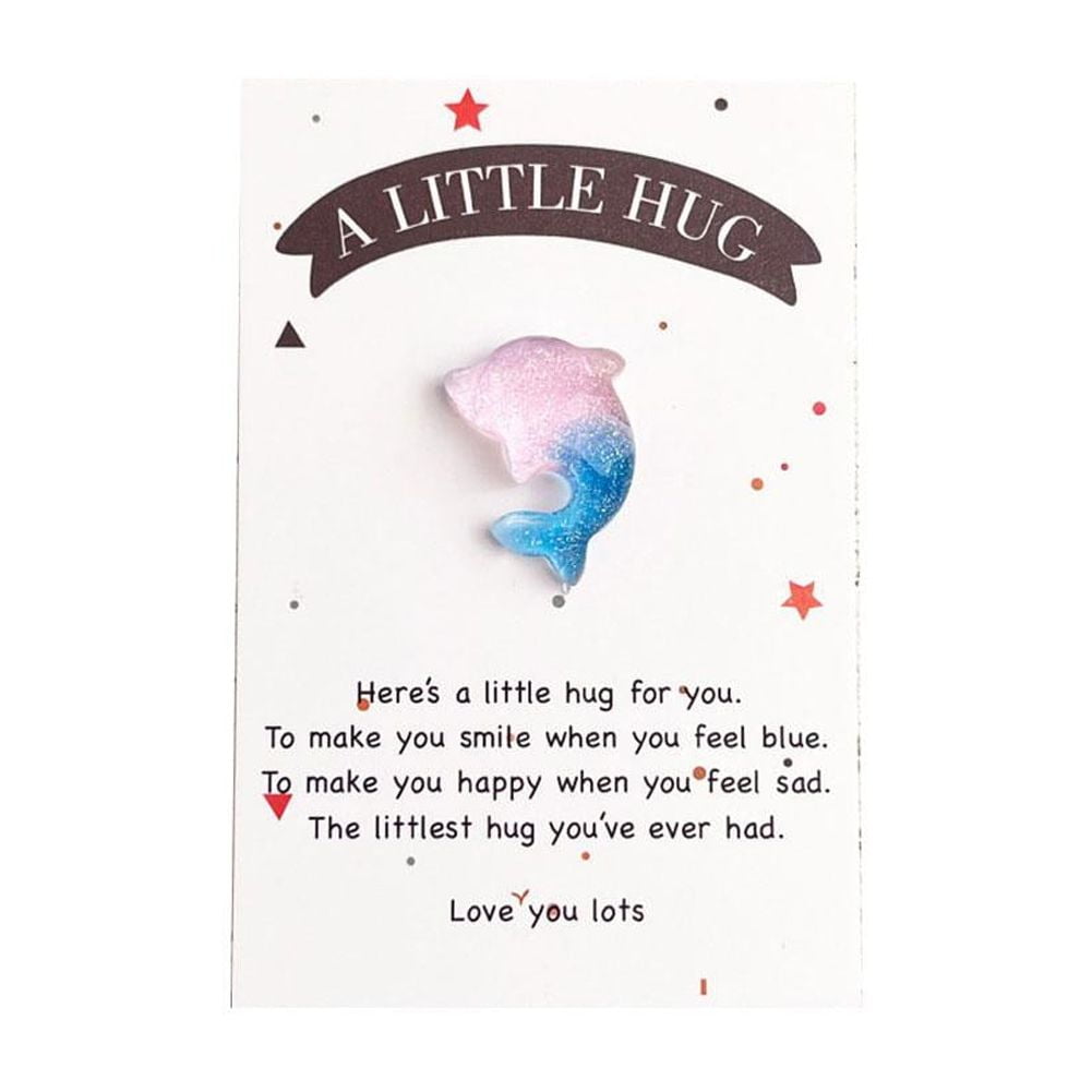 Dolphin Ocean Style Animal Series Gradient Pocket Hug Blessing Card ...
