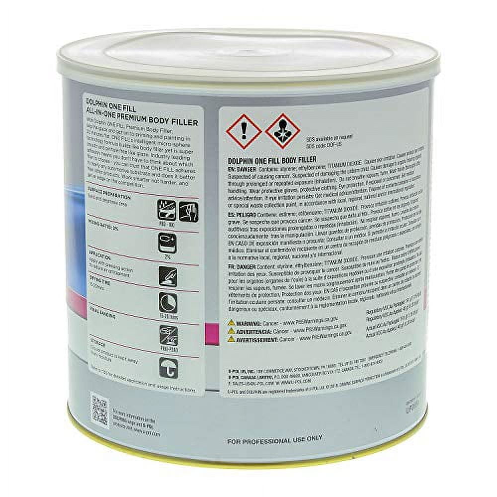 Dolphin One-Fill All-in-One Premium Body Filler - Gallon - Walmart.com