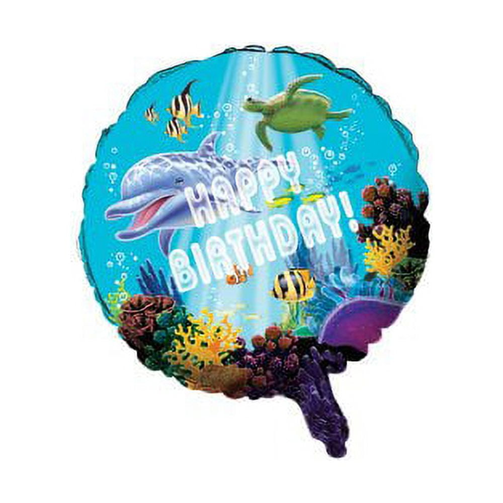 18" Foil Helium Metallic Balloon Ocean Party - Walmart.com