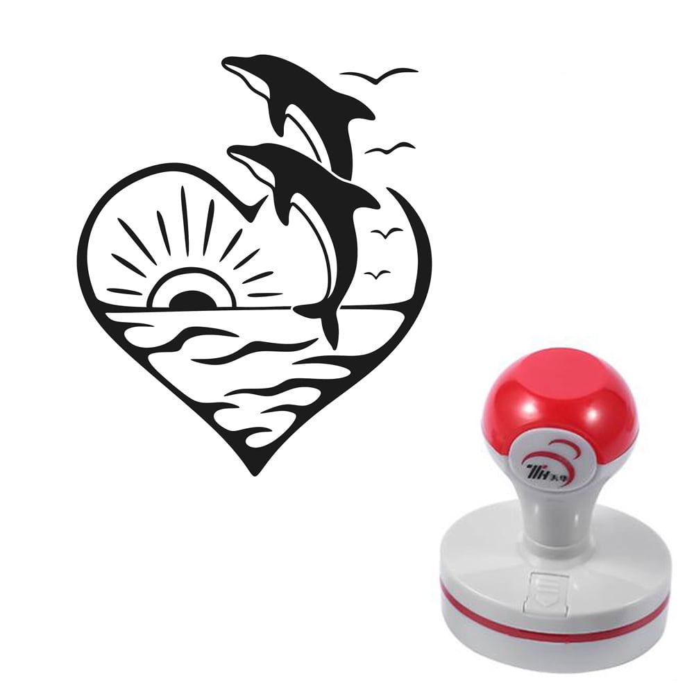 Dolphin Pattern Self-Inking Photosensitive Planner Scrapbooking Stamps ...