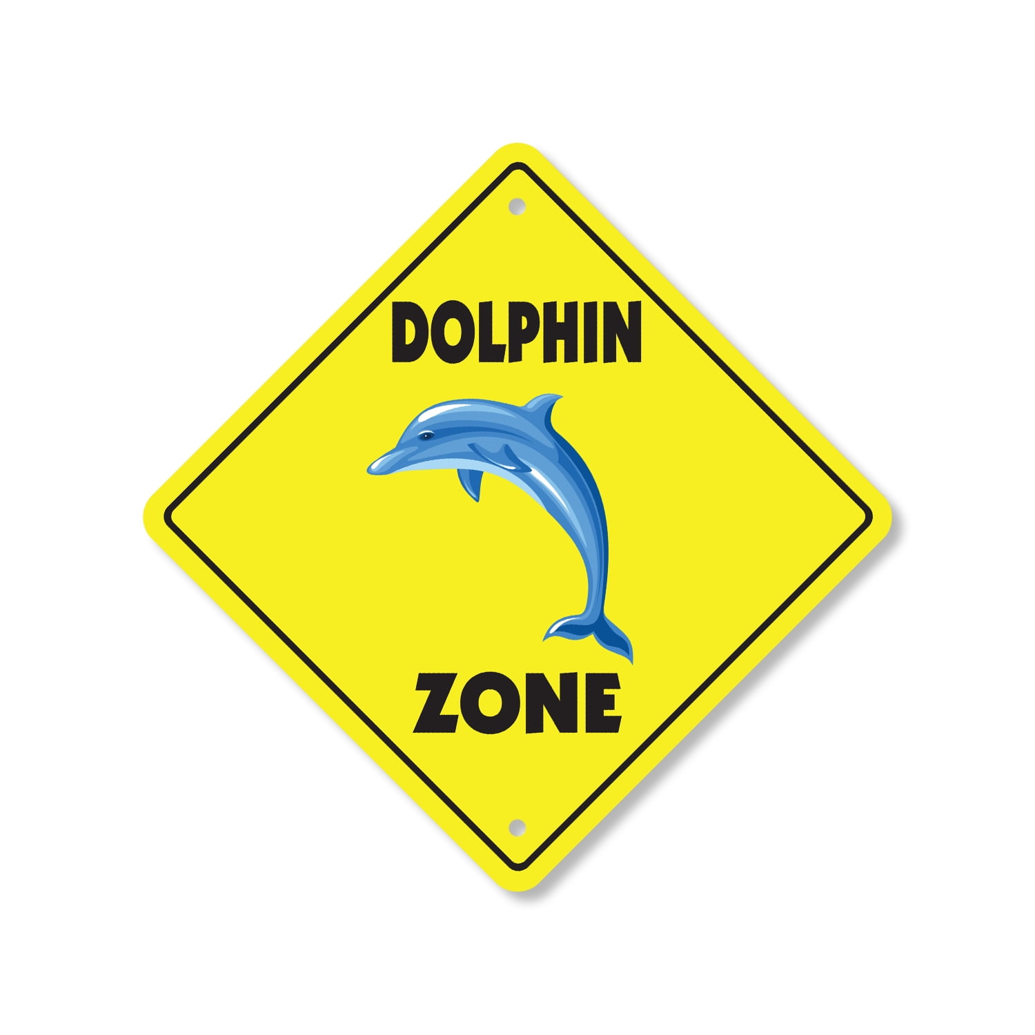 Dolphin Plastic Crossing Sign - 12 Inch X 12 Inch Xing Sign Gift Marine ...