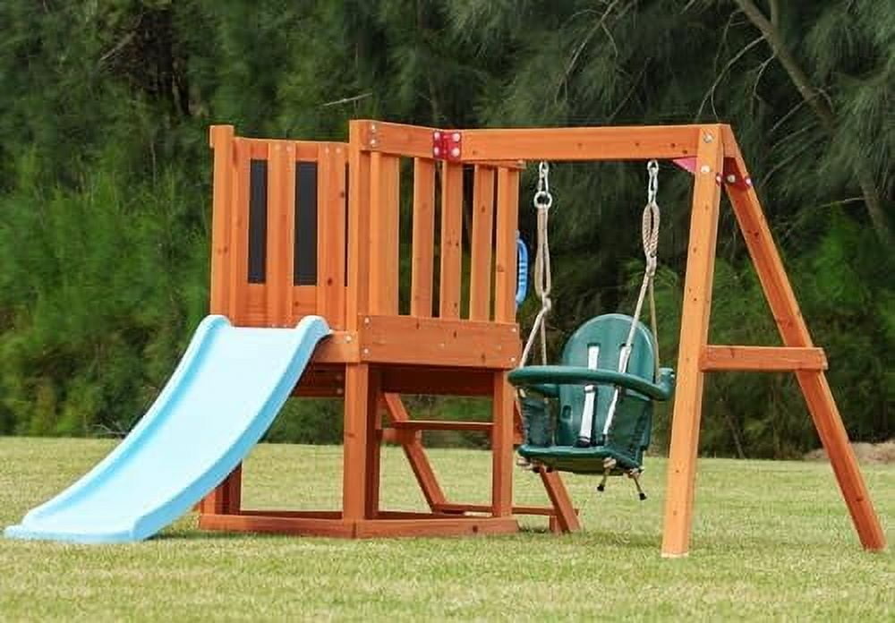 Dolphin Playground 5 in 1 Multifunction Toddler Swing Sets for Backyard ...