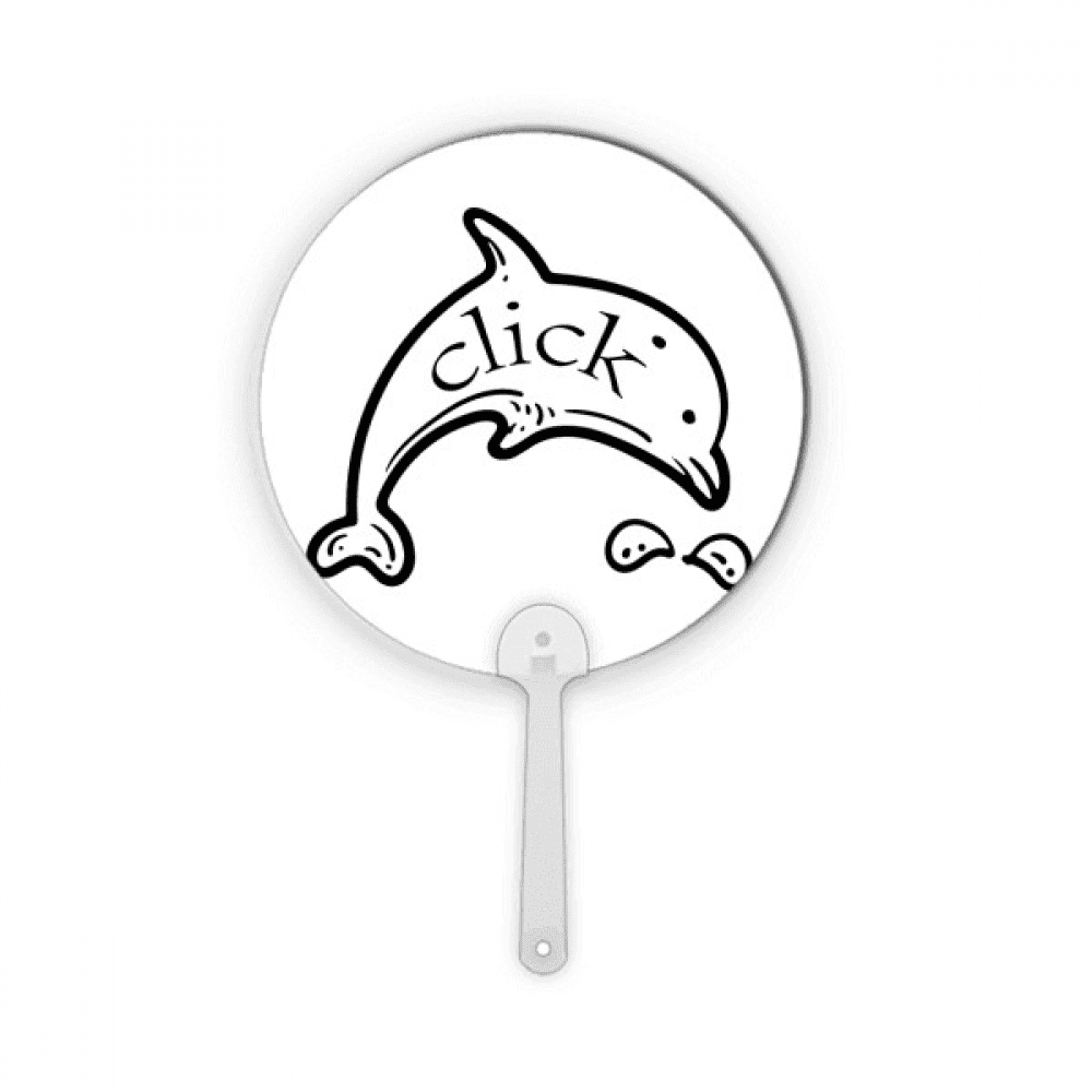 Dolphin Porpoise Plastic Round Handheld Fan Decorations Craft - Walmart.com