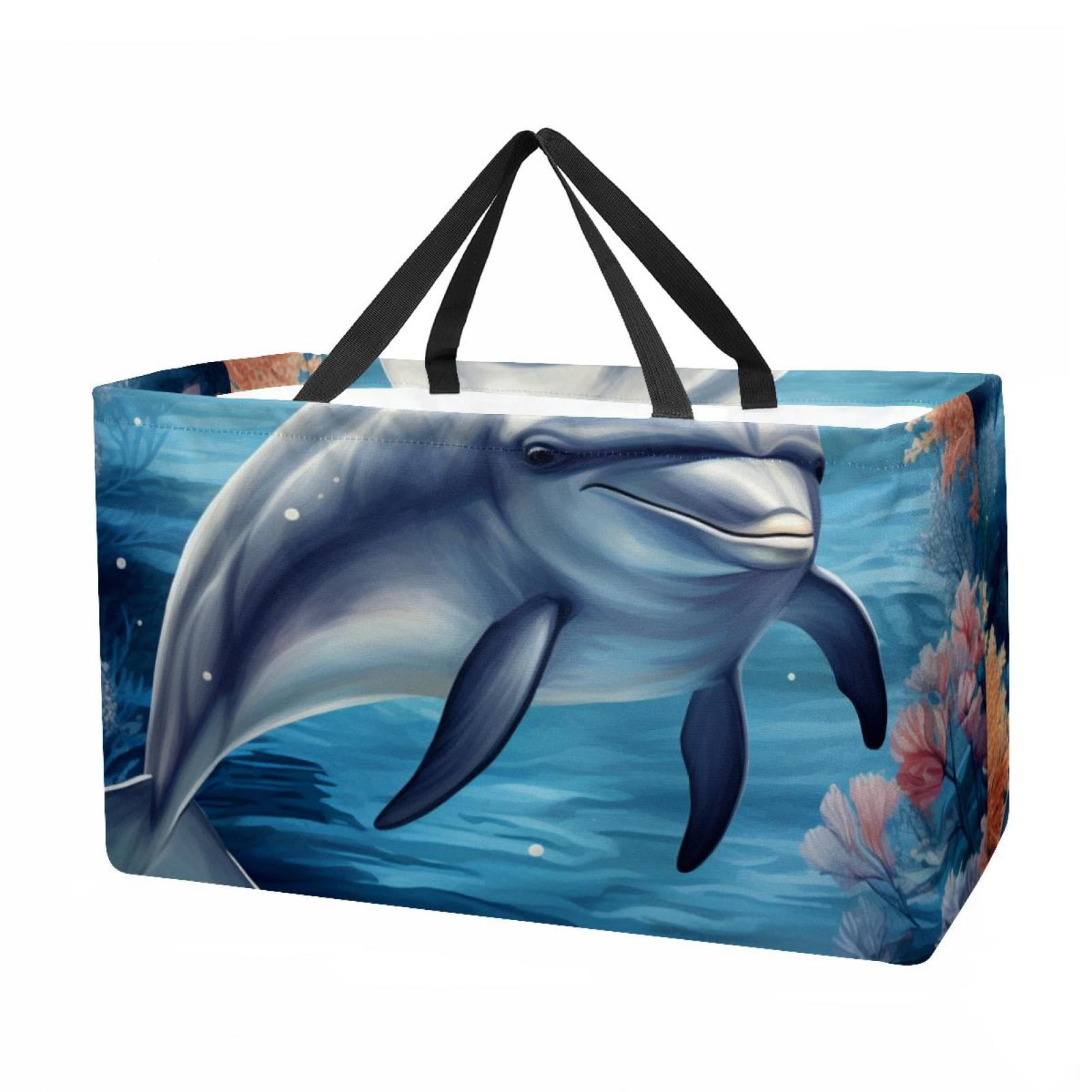 Dolphin Premium Oxford Cloth Reusable Foldable Shopping Bag – Large ...