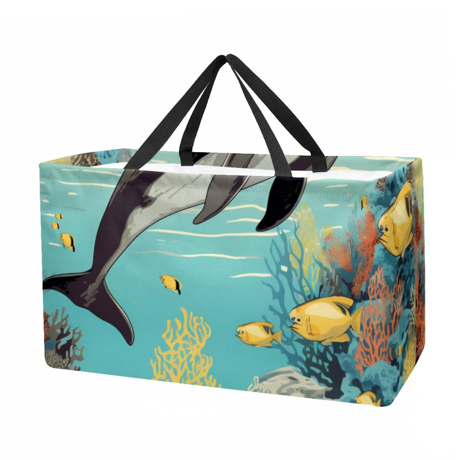 Dolphin Premium Oxford Cloth Reusable Foldable Shopping Bag – Large ...