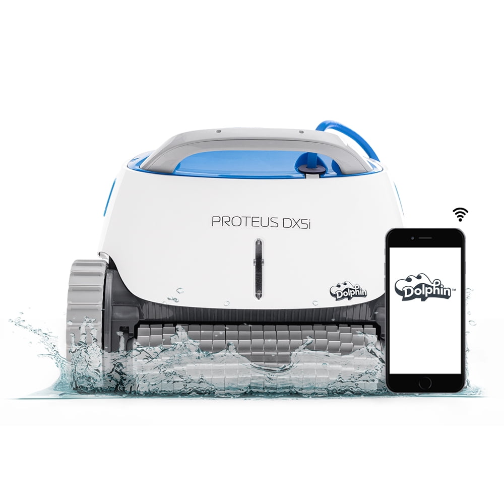 Dolphin Proteus DX5i Robotic Pool Cleaner with Wi-Fi, Wall Climbing ...