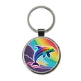 Dolphin Rainbow Cute Metal Round Keychain - Walmart.com