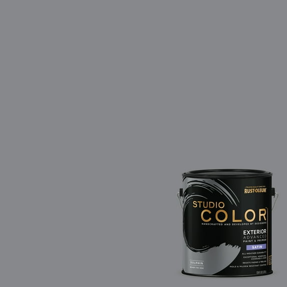 Dolphin, Rust-Oleum Studio Color Exterior Paint + Primer, Satin Finish ...