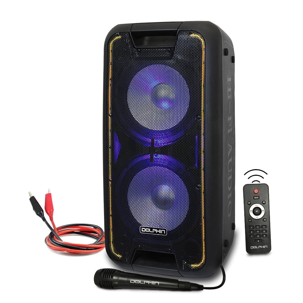 Dolphin SP-210RBT Portable Bluetooth Party Speaker on Wheels with ...