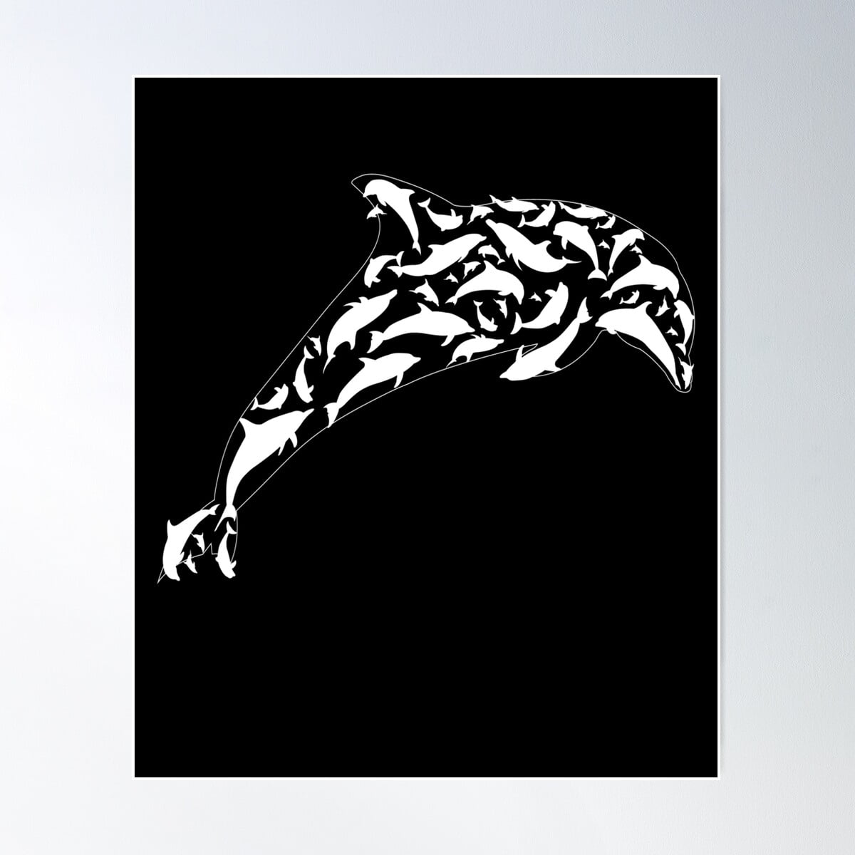 Dolphin Sea Dolphins Poster Wall Art, Modern Wall Decor For Living Room ...