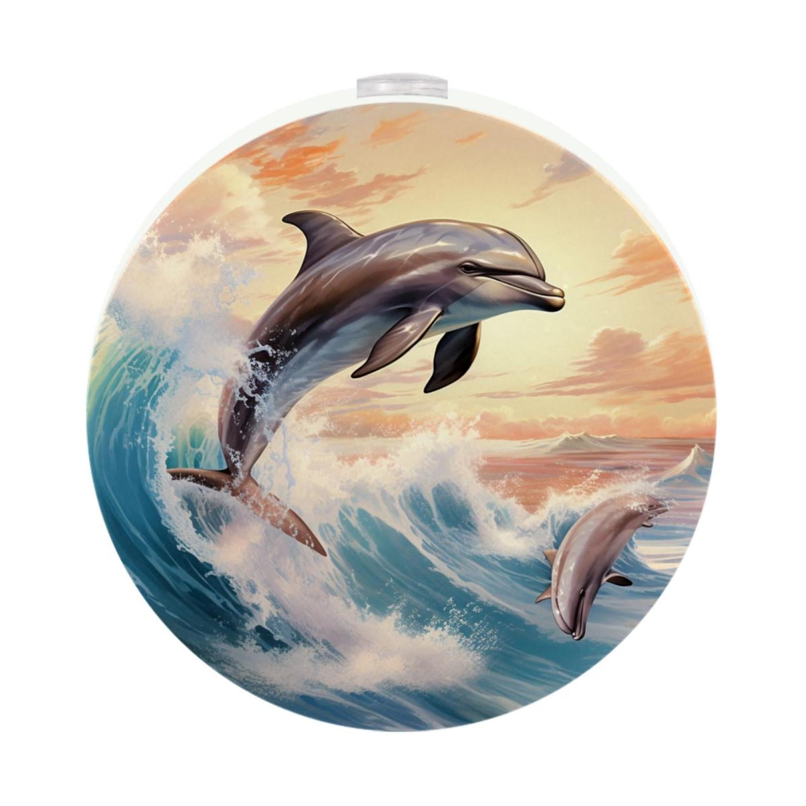 Dolphin Small LED Lights Night Light Wall Light for Room, 2 Sets ...
