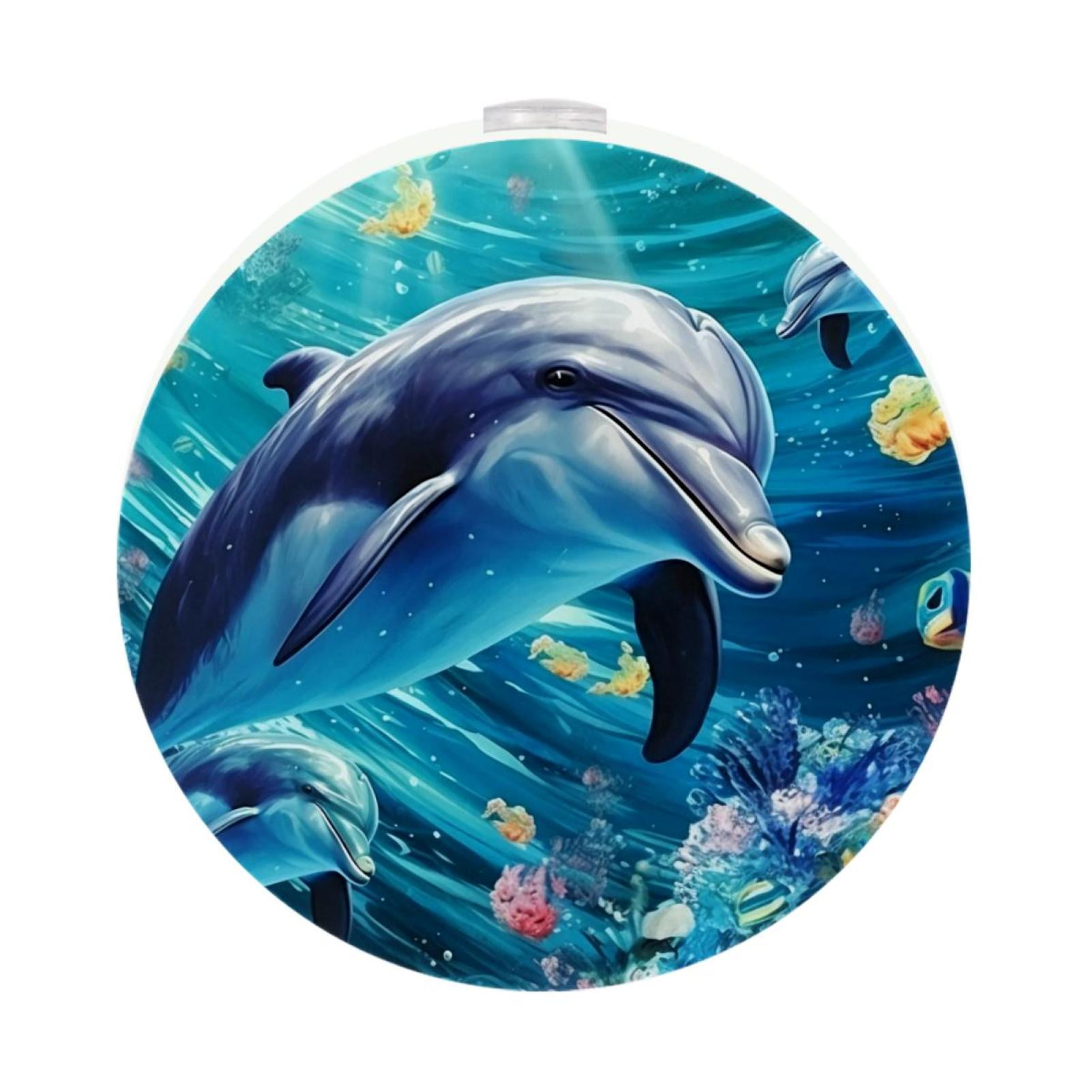 Dolphin Small LED Night Light - 2 Pack, Induction Light Control, ABS Material - Walmart.com