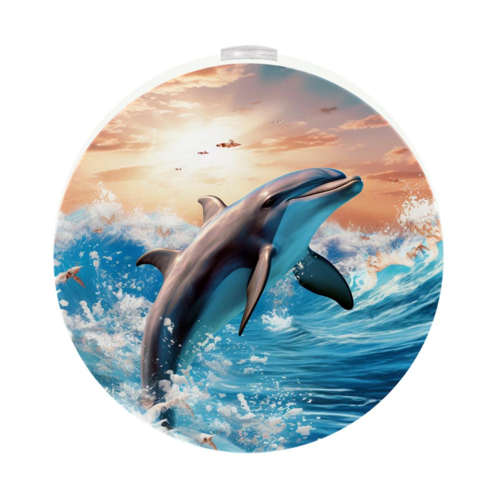 Dolphin Small LED Wall Light - Set of 2, Induction Light Control, Chip: ABS Material, Room ...