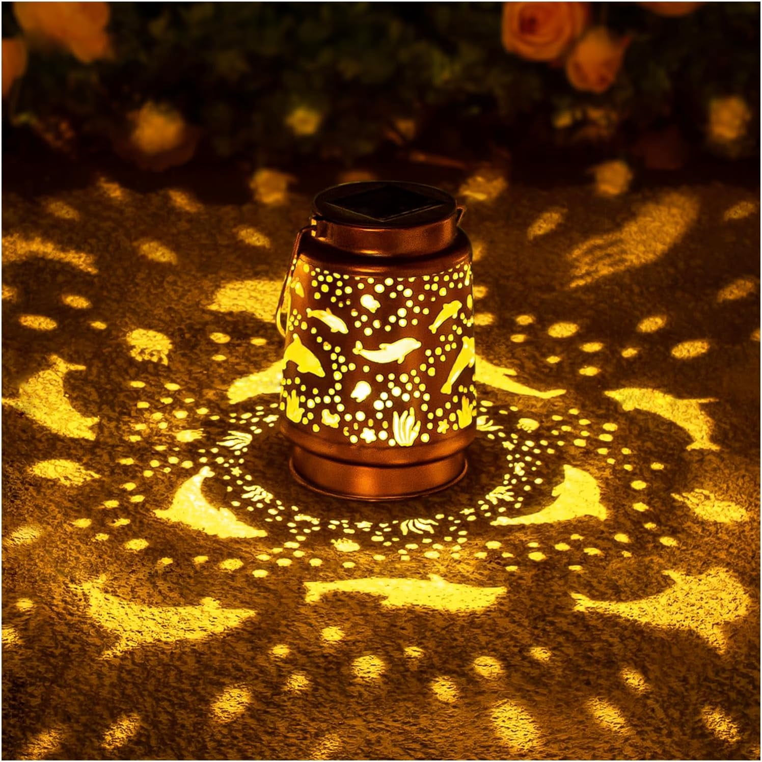 Dolphin Solar Lanterns Outdoor Waterproof Hanging Solar Lights Dolphin ...