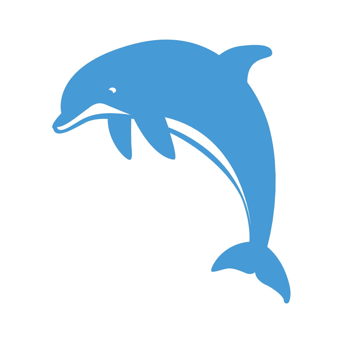 Dolphin Sticker Decal Die Cut - Self Adhesive Vinyl - Weatherproof ...