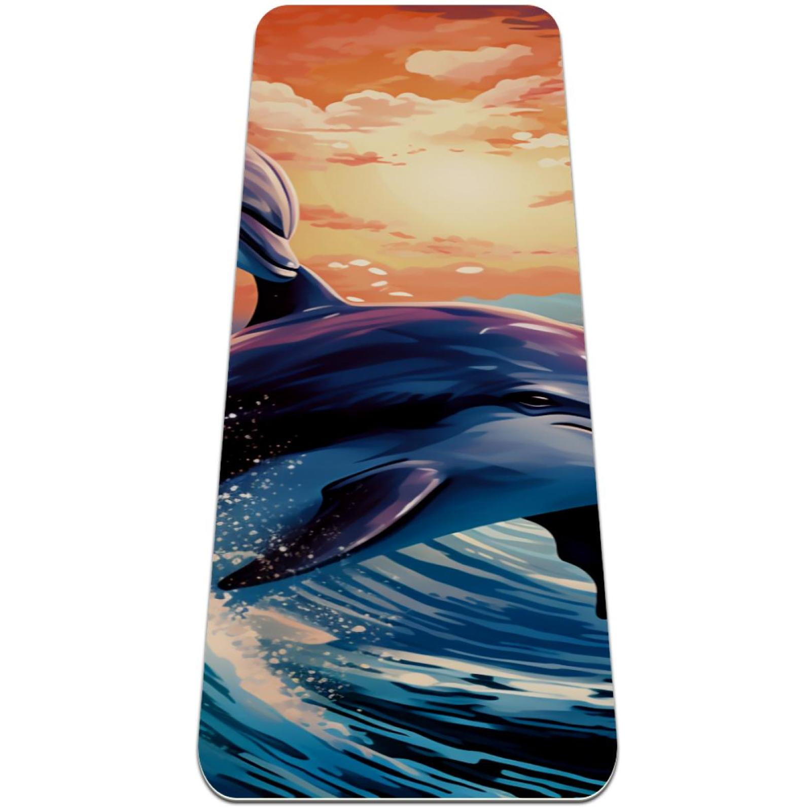 Dolphin TPE Yoga Mat - Exercise Mat for Yoga, Pilates, and Fitness ...