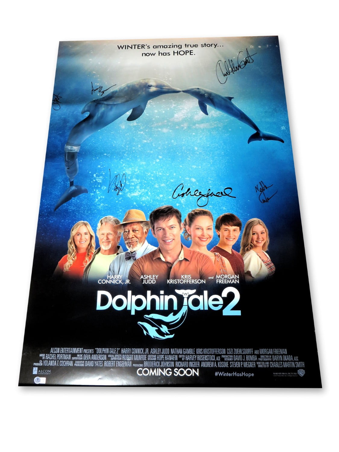 Dolphin Tale 2 Cast Signed Autographed 27X40 Poster Ashley Judd Gamble ...