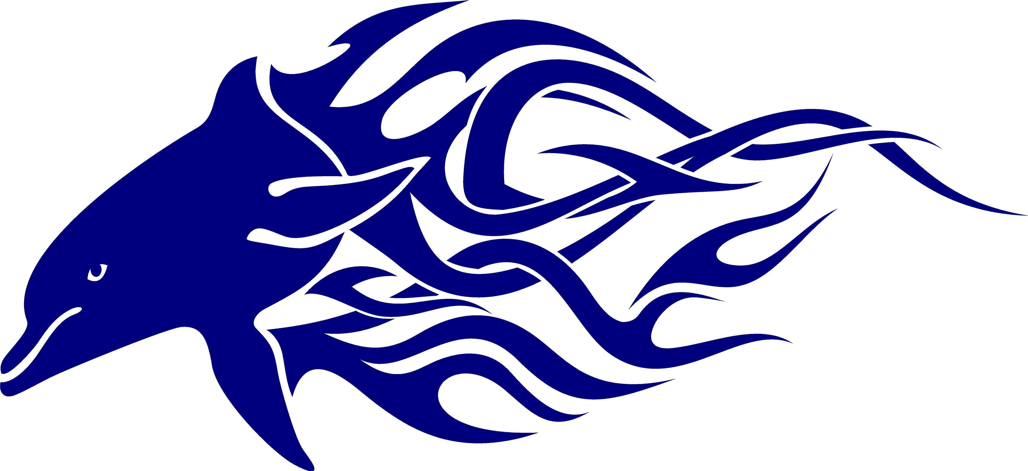 Dolphin Tribal Flame Decal Auto Truck Boat Stickers AF10 - Walmart.com