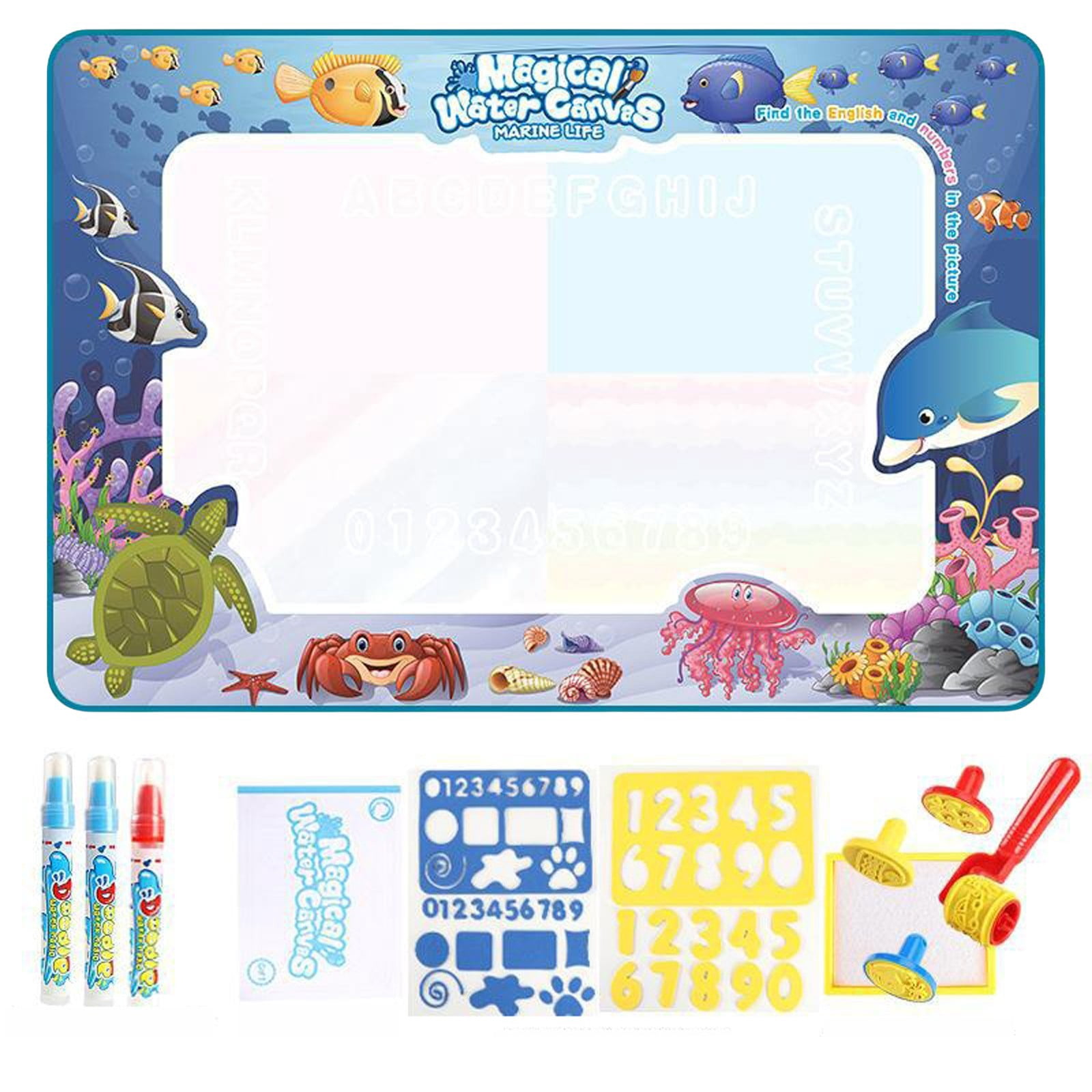 Dolphin, Turtle, Crab Water Canvas Drawing Toy for Kids! Marine ...