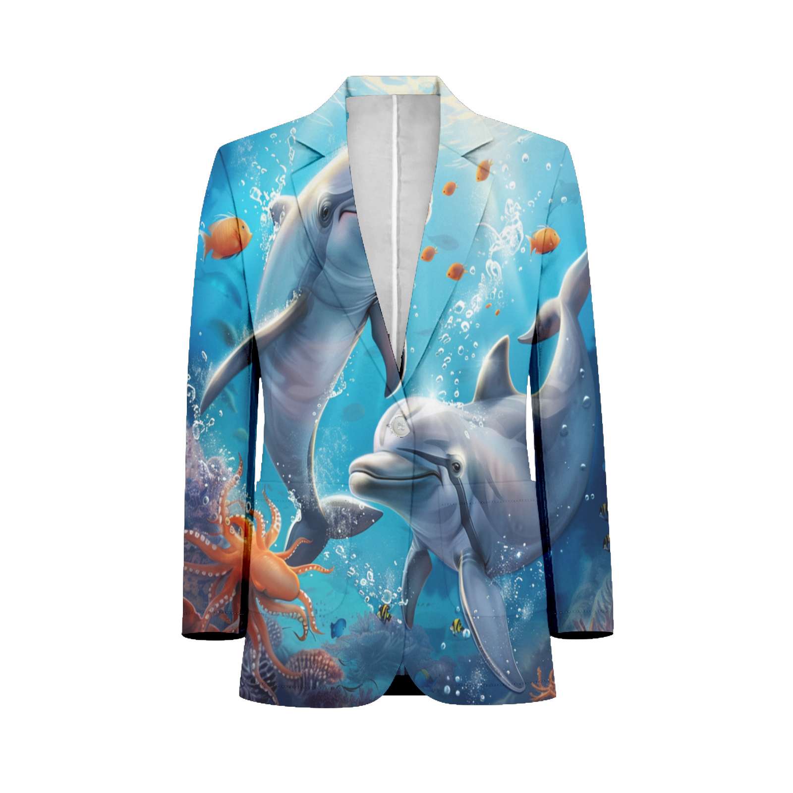 Dolphin Under The Sea Ocean Animals Men's Suit Blazer Casual Party Wear ...