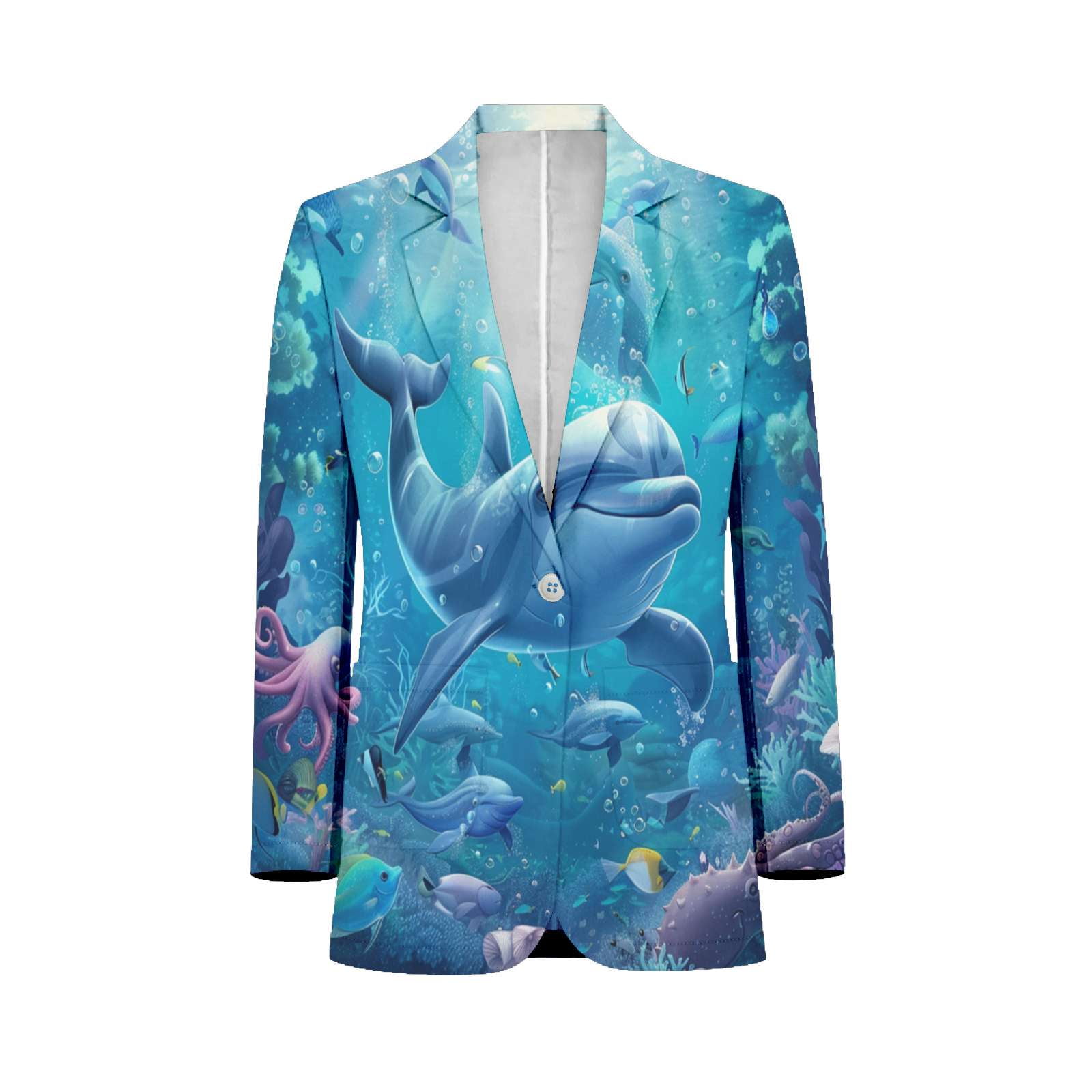 Dolphin Under The Sea Ocean Animals Men's Suit Blazer Casual Party Wear ...