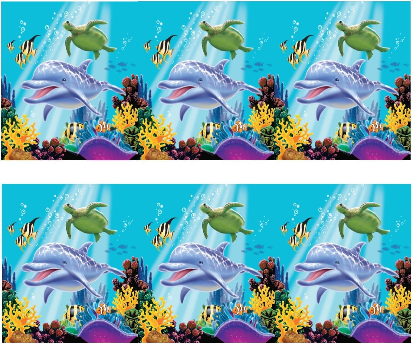 Dolphin Under the Sea Edible Cake Topper Image Cupcakes Ocean Baby ...
